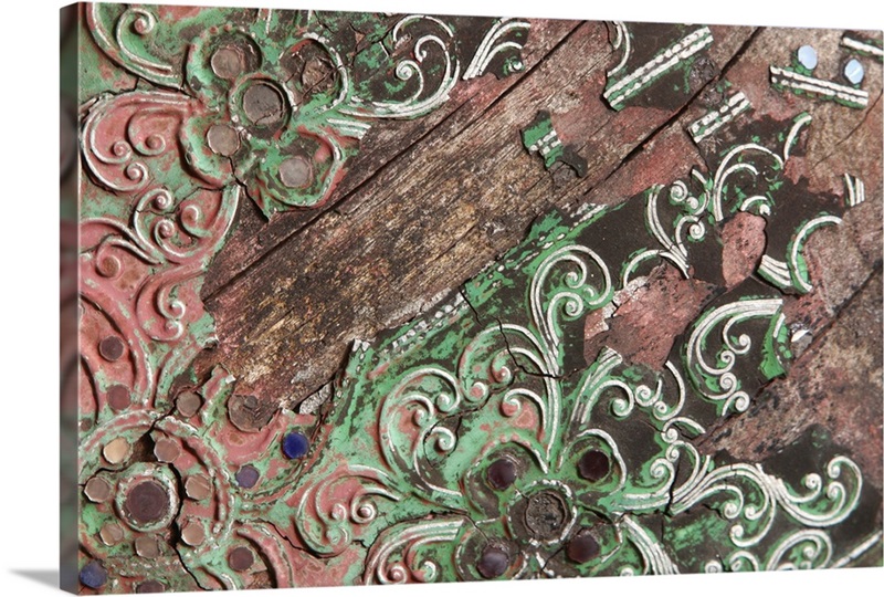 Close-up of ornate wooden pattern | Great Big Canvas