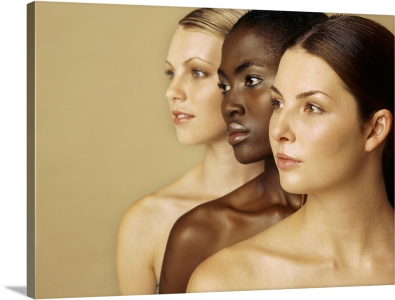Close-up of three young women looking away | Great Big Canvas