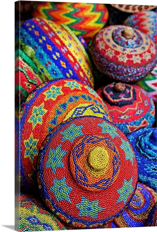 Colorful baskets made from colored plastic beads , Ubud market | Great ...