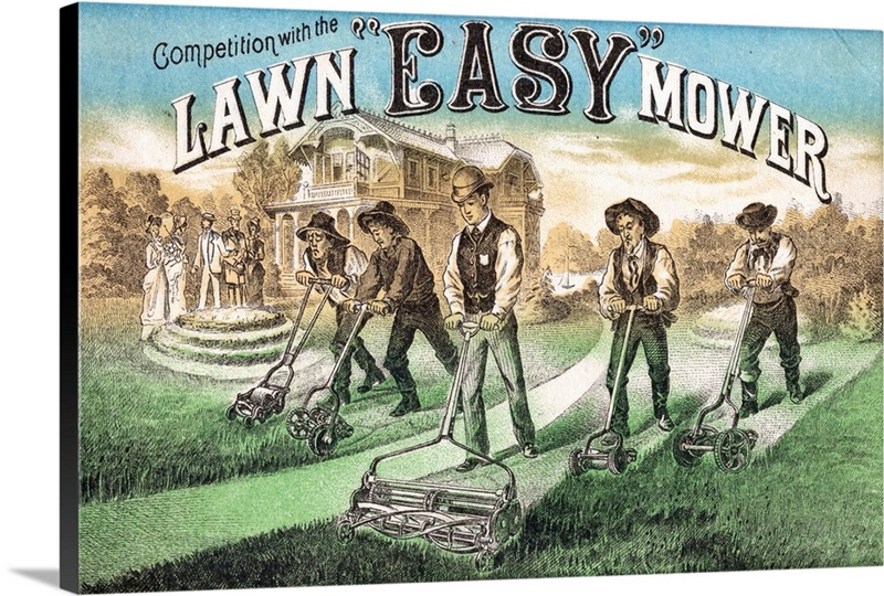 Competition with the 'Easy' Lawn Mower Advertisement | Great Big Canvas