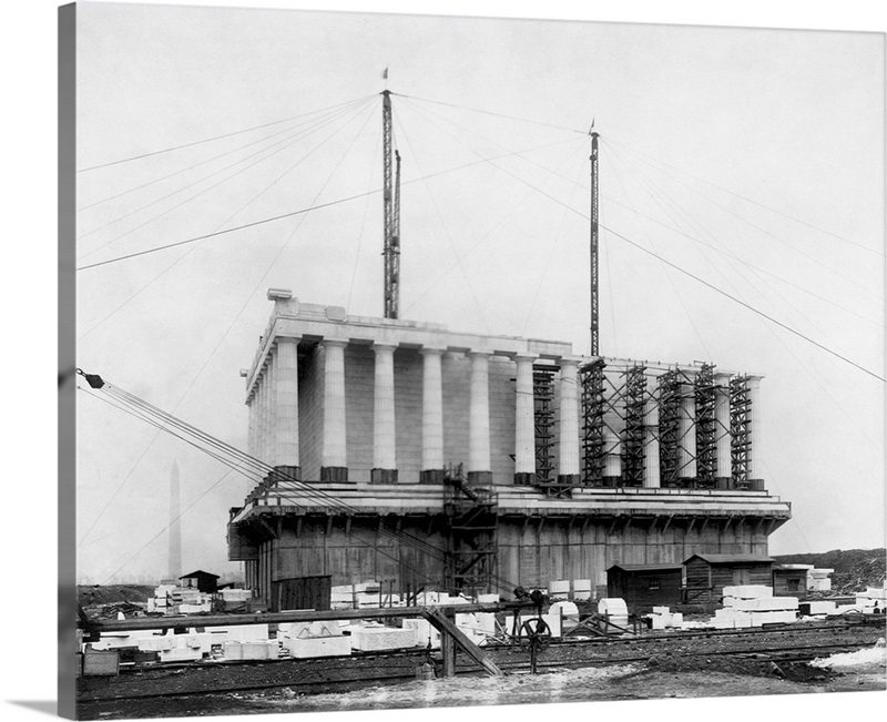 Construction Of The Lincoln Memorial | Great Big Canvas