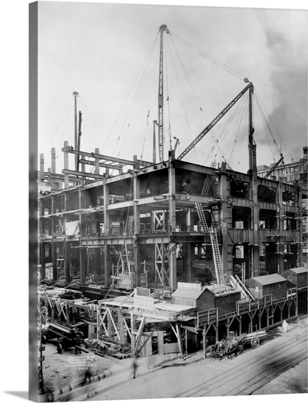 Construction Of The Woolworth Building, New York | Great Big Canvas