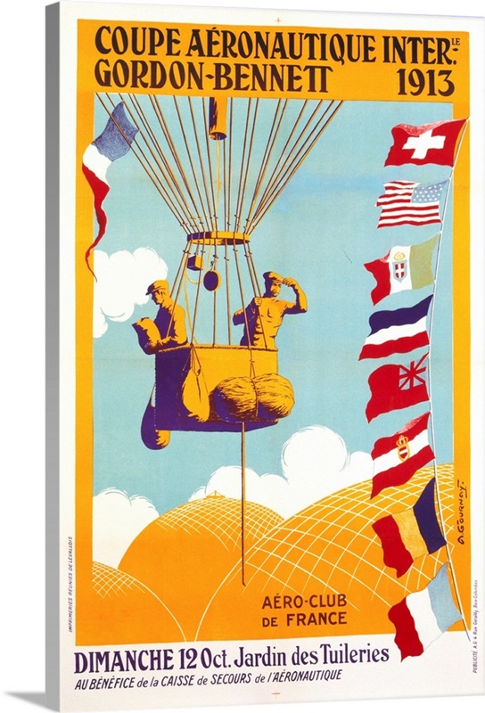 Coupe Aeronautique Gordon-Bennett Poster By A. Gournay | Great Big Canvas