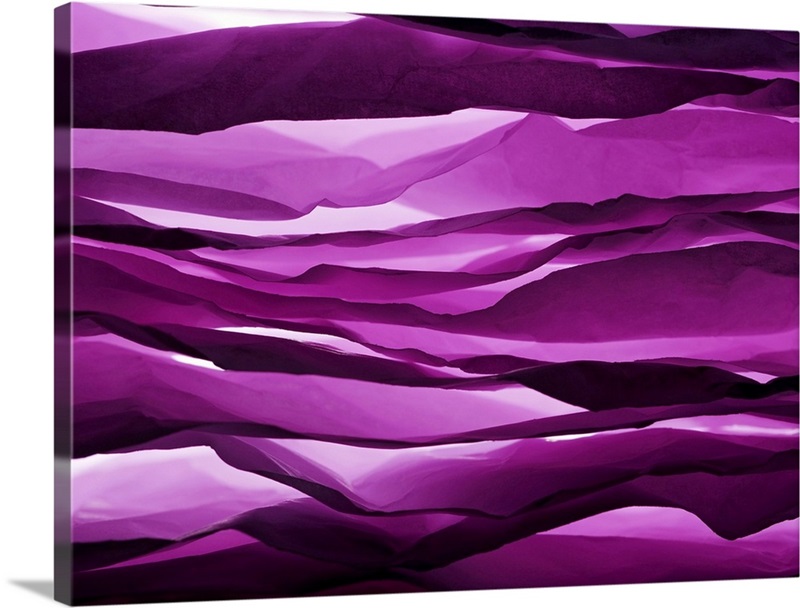Crumpled sheets of purple paper. | Great Big Canvas