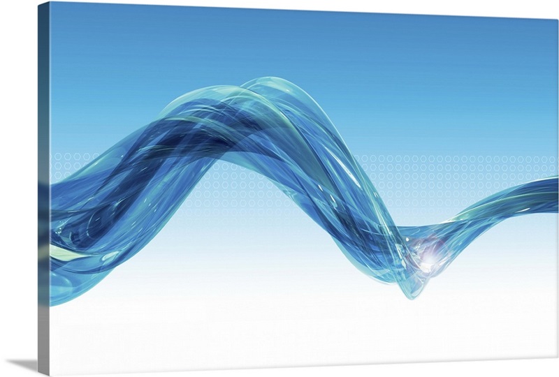 Deep blue 3D lightscape | Great Big Canvas