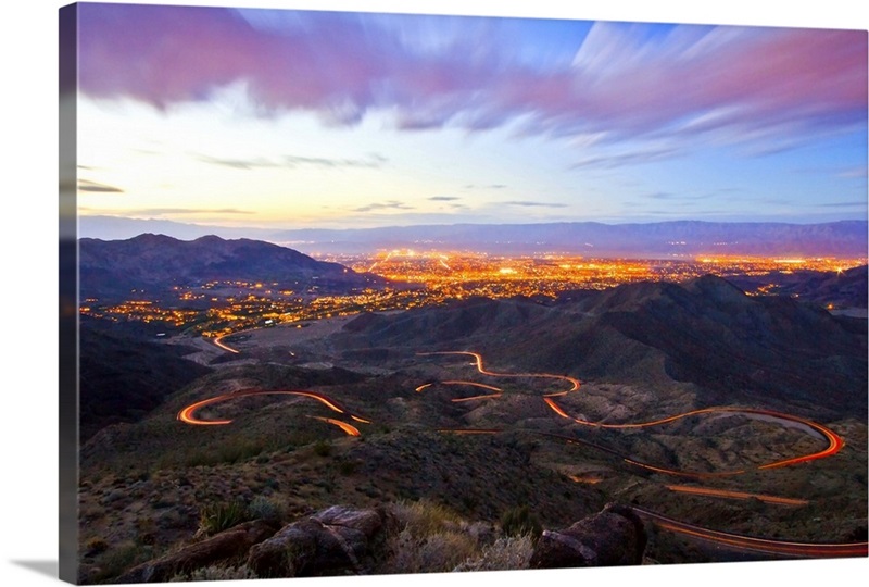Desert snake traffic light trails | Great Big Canvas