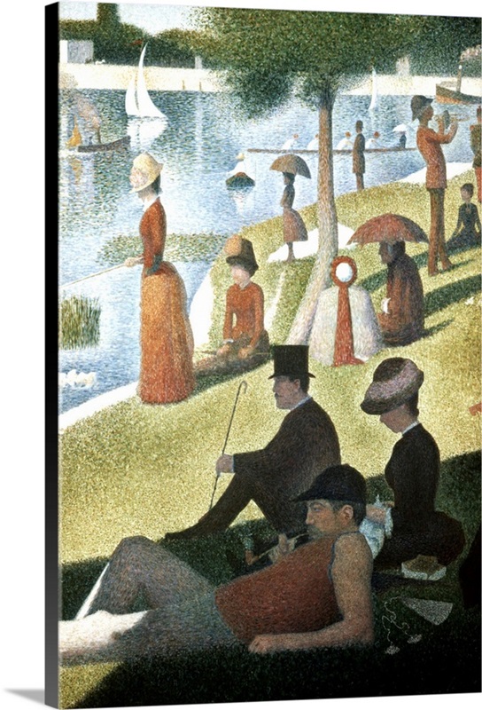 Detail From Sunday Afternoon On The Island Of La Grande Jatte By ...