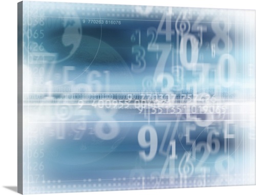 diagram of a globe with numbers superimposed | Great Big Canvas