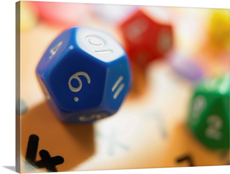 Dice on math game | Great Big Canvas