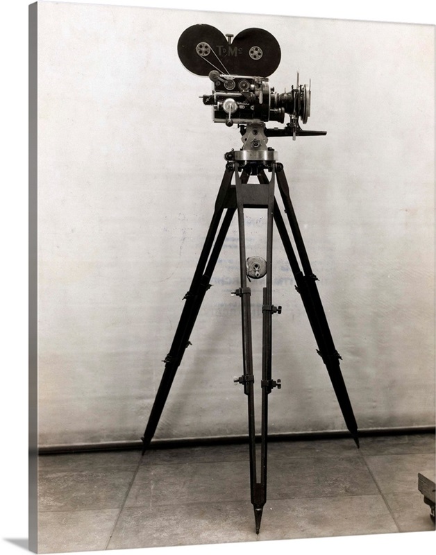 Early Movie Camera on Tripod | Great Big Canvas