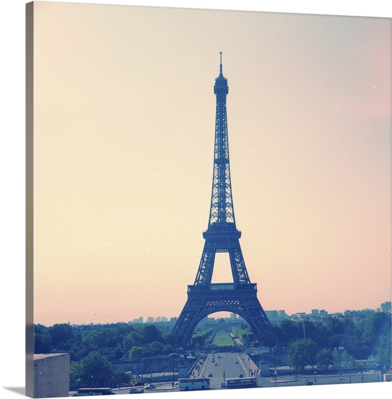 Eiffel Tower in Paris, France with Vintage Effect | Great Big Canvas