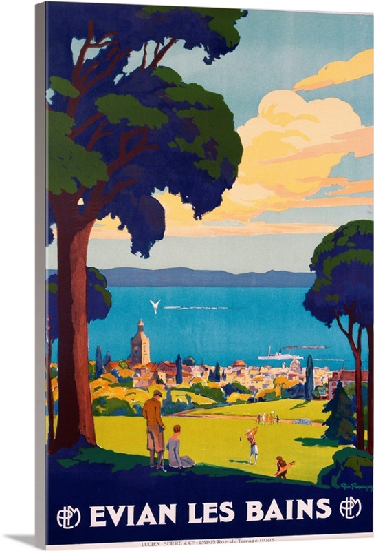 Evian Les Bains Poster By Geo Francois | Great Big Canvas