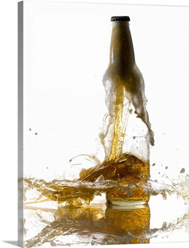 Exploding beer bottle Wall Art, Canvas Prints, Framed Prints, Wall ...