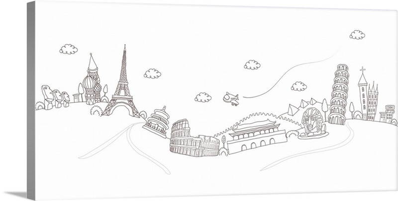 Famous places and monuments of the world | Great Big Canvas
