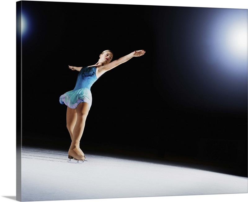 Female figure skater, performing on ice | Great Big Canvas