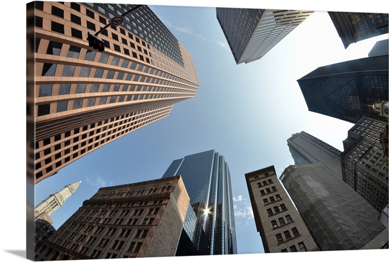 Fish-eye lens of building, Boston, US. | Great Big Canvas
