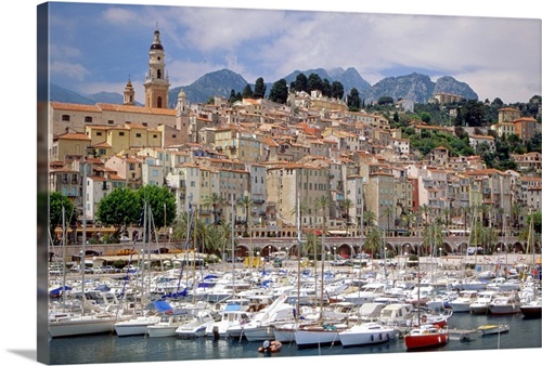 Fishing boats docked at Menton harbor, French Riviera, France | Great ...