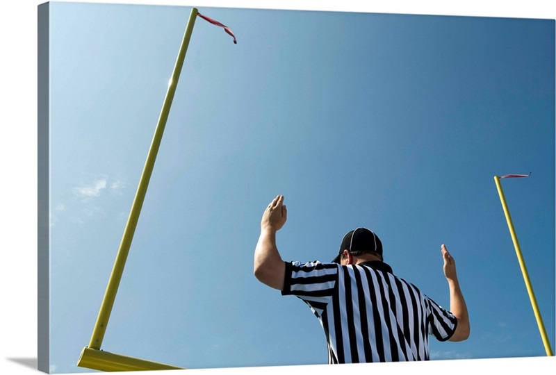 Football referee calling field goal | Great Big Canvas