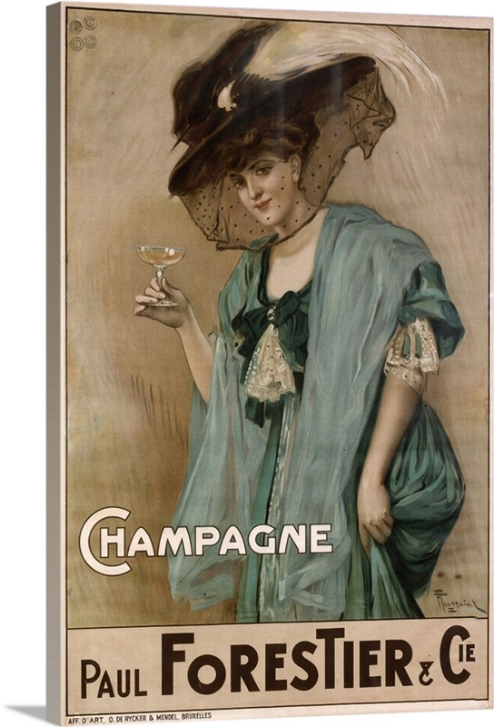 French poster advertising champagne | Great Big Canvas