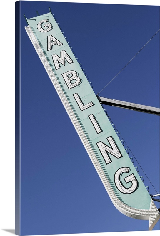 Gambling neon sign in Las Vegas, Nevada | Great Big Canvas