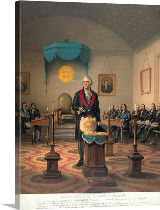 George Washington At Meeting Of Masonic Lodge | Great Big Canvas