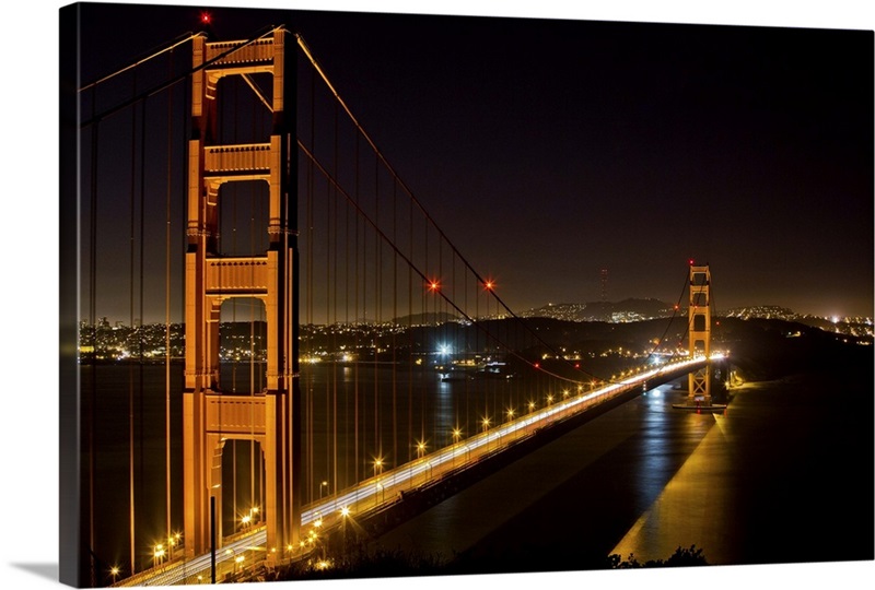 Golden Gate Bridge, Night | Great Big Canvas