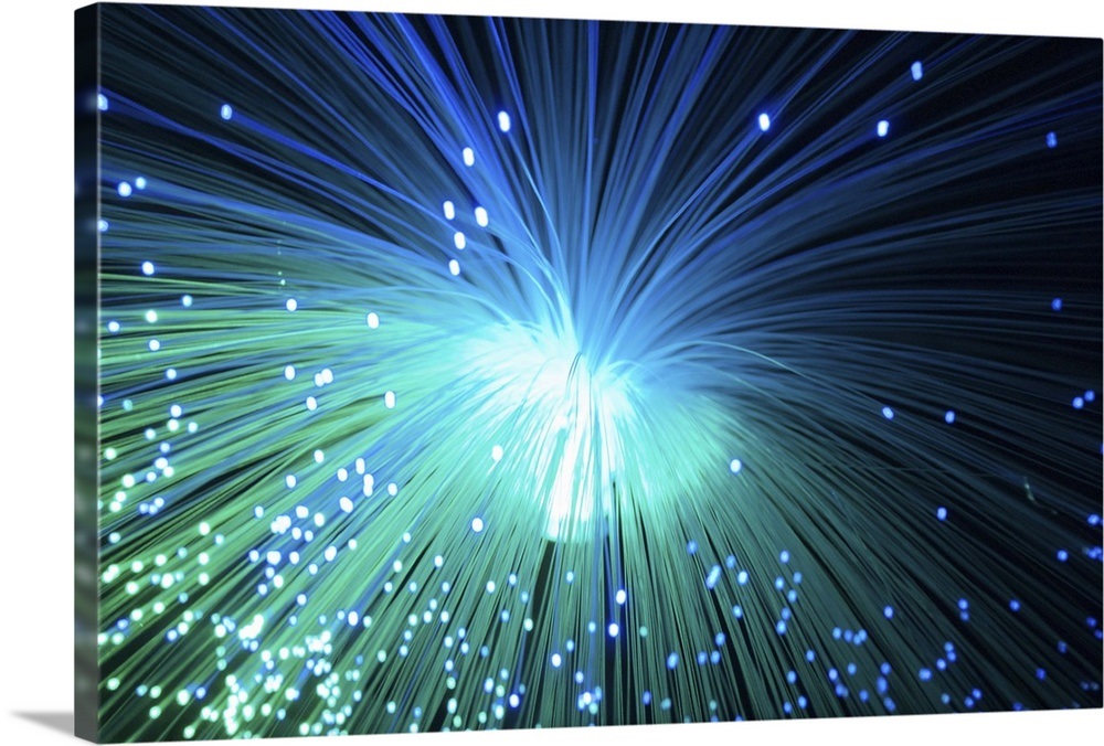 Green Blue Optic fiber Wall Art, Canvas Prints, Framed Prints, Wall ...