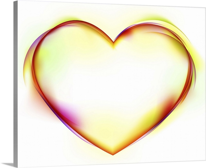 Heart shape on white background | Great Big Canvas