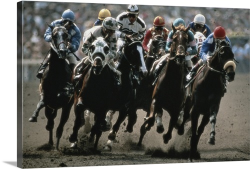 Horse race in California | Great Big Canvas