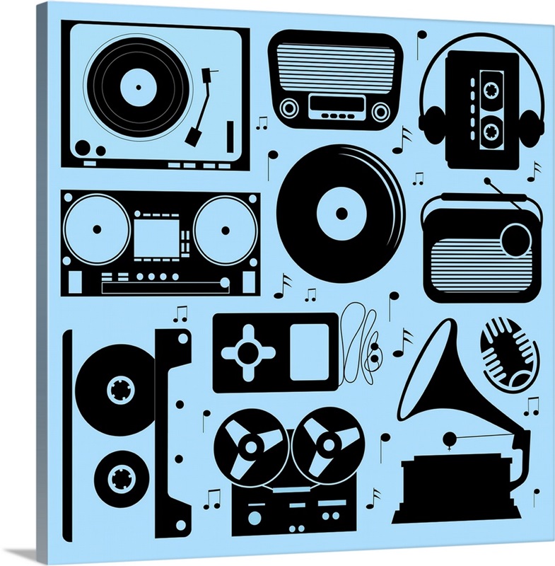 Illustration of different musical devices | Great Big Canvas
