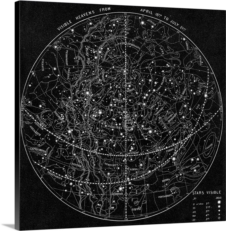Illustration Of The Constellations | Great Big Canvas