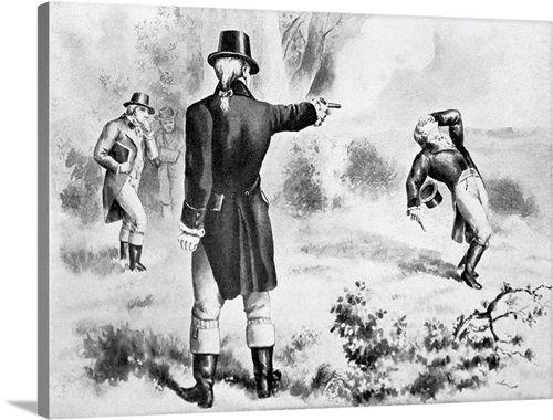 Illustration Of The Duel Between Alexander Hamilton And Aaron Burr ...
