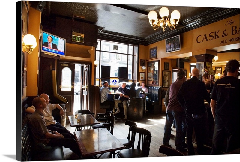 Interior of Cask and Barrel Pub | Great Big Canvas