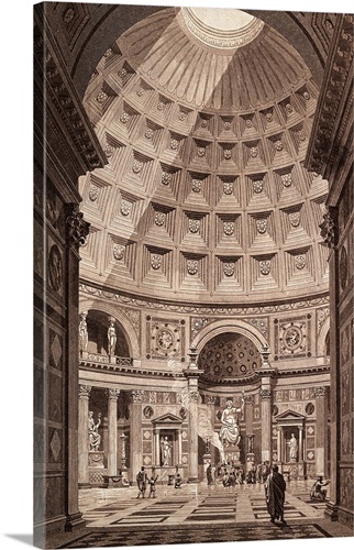 Interior of the Pantheon Wall Art, Canvas Prints, Framed Prints, Wall ...