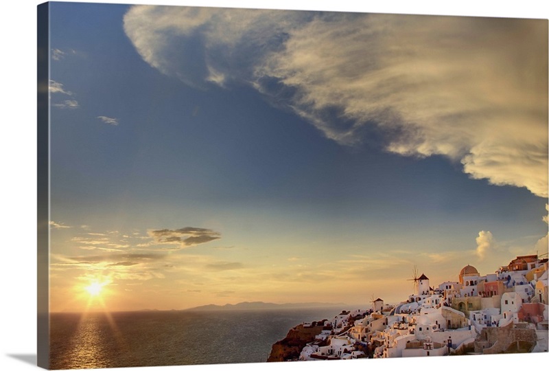 Island sunset and beautiful clouds | Great Big Canvas