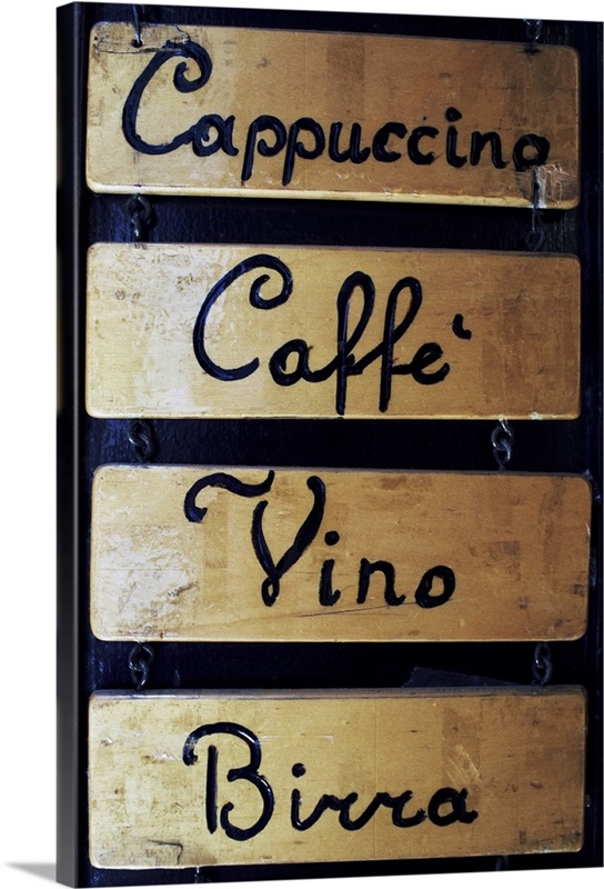 Italy, Veneto, Venice, coffee, wine and beer sign outside a bar | Great ...
