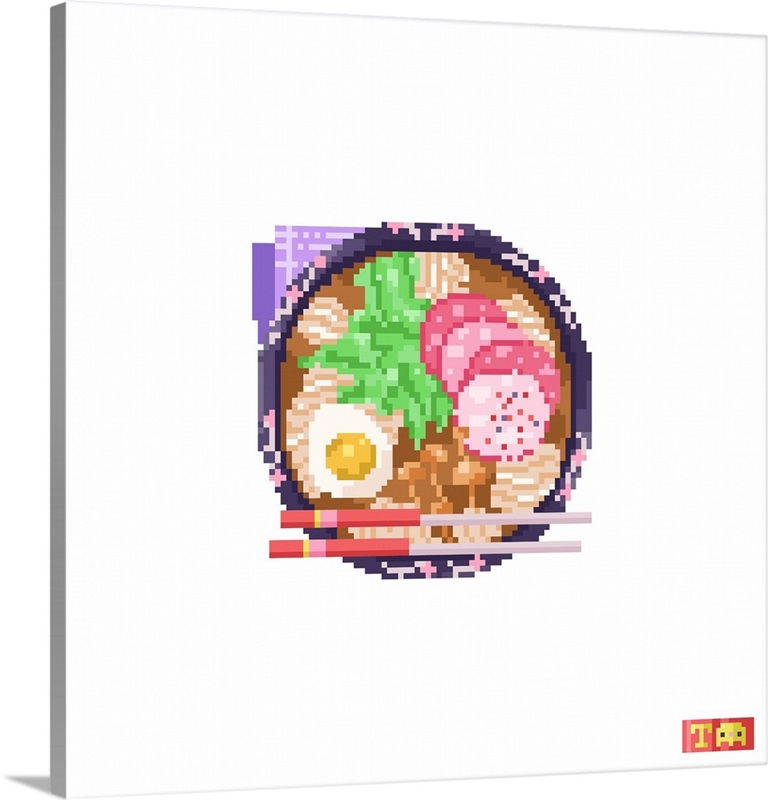 Japanese Ramen Noodles Pixel Art | Great Big Canvas