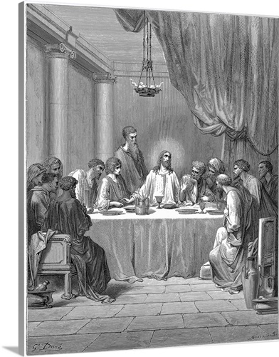 Jesus and his disciples at the Last Supper | Great Big Canvas
