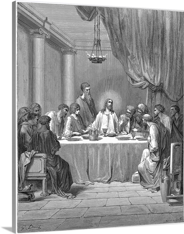 Jesus and his disciples at the Last Supper | Great Big Canvas