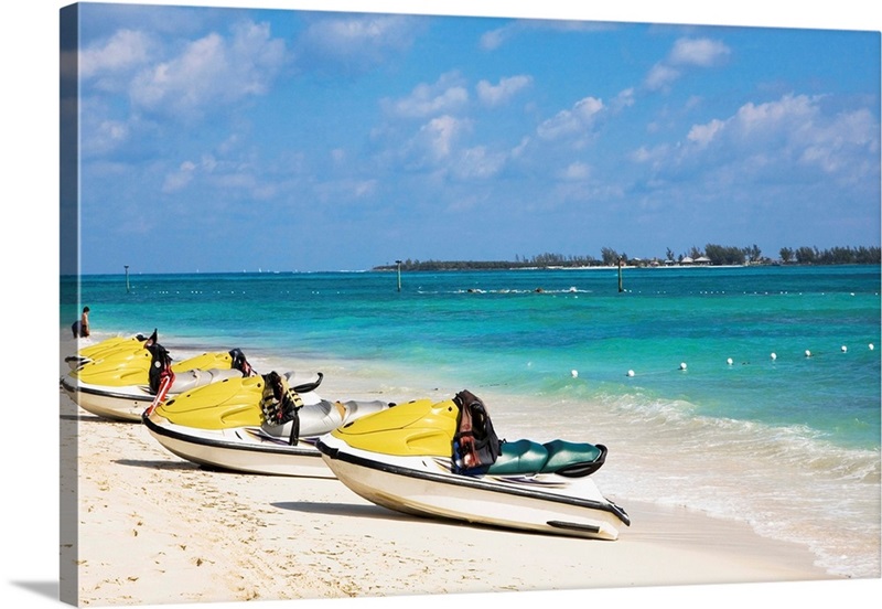 Jet boats on the beach, Cable Beach, Nassau, Bahamas | Great Big Canvas