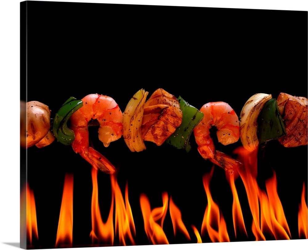 Kabob over flames Wall Art, Canvas Prints, Framed Prints, Wall Peels ...