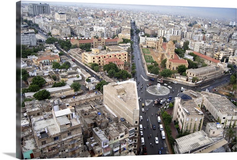 Karachi cityscape, Pakistan | Great Big Canvas