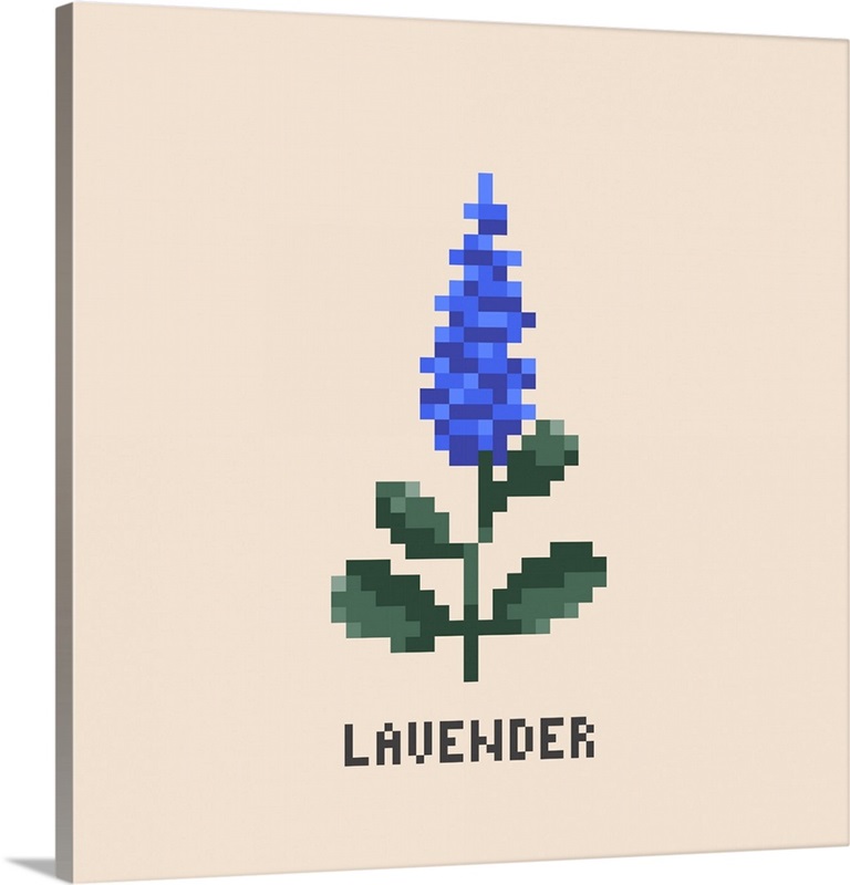 Lavender Pixel Art | Great Big Canvas