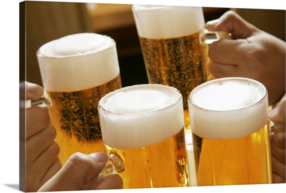 Making a toast with beer Wall Art, Canvas Prints, Framed Prints, Wall ...