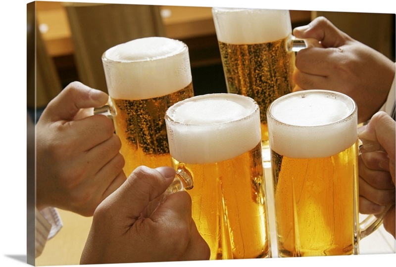 Making a toast with beer | Great Big Canvas