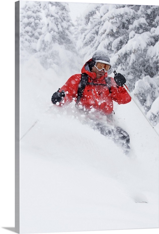 Man snow skiing | Great Big Canvas