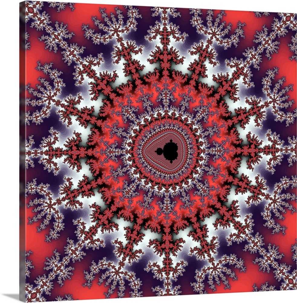 Mandelbrot fractal. Computer-generated image derived from a Mandelbrot Set. Wall Art, Canvas ...
