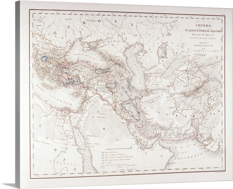 Map of Alexander the Great's Empire | Great Big Canvas