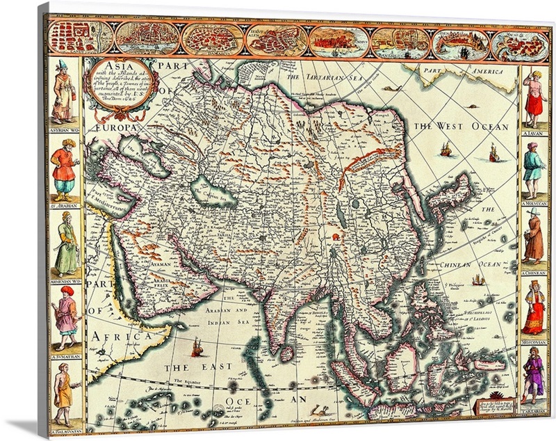 Map of Asia in the 17th Century | Great Big Canvas