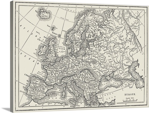 Map of Europe Wall Art, Canvas Prints, Framed Prints, Wall Peels ...